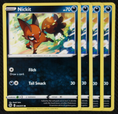 Pokemon Cards 4x Nickit 046/073 Playset Champion's Path NM/M | eBay
