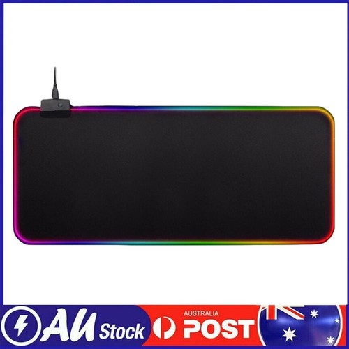 Large LED RGB Mouse Pad Rubber Lighting Gaming Mice Mat for Desktops ...