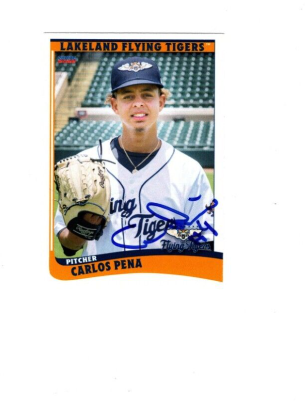 Carlos Pena signed autograph 2022 Lakeland Flying Tigers baseball card ...