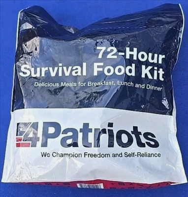 4 Patriots 72-hour survival food kit Breakfast Lunch and dinner kit 25 ...