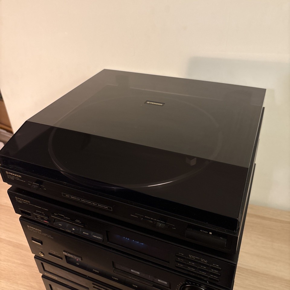Pioneer HiFi Stereo Stack System Black Amp Tuner LP Record Deck *tape ...