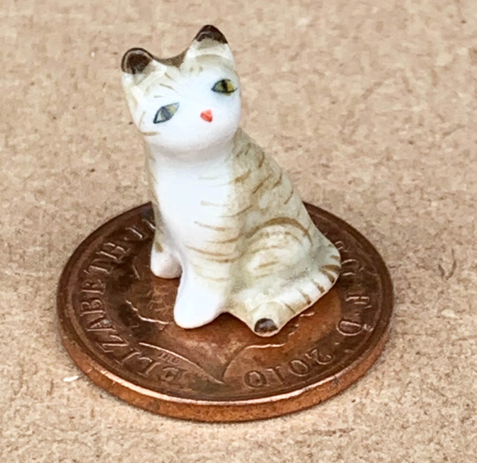 Ceramic Ginger Cats Kittens Ornament Tumdee 1:12 Scale Dolls House ...