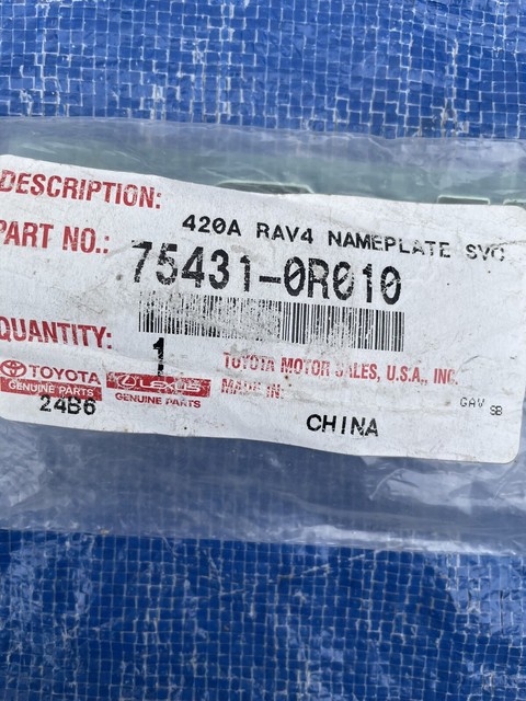 Toyota OEM 13-15 Rav4 Lift Gate-emblem Badge Nameplate 754310R010 for ...