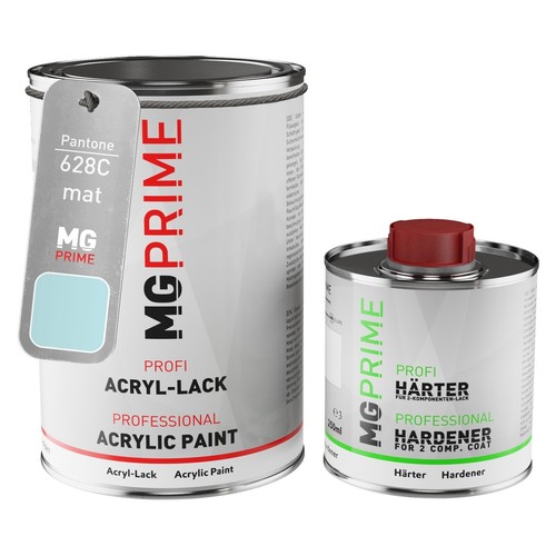 Pantone 628C Blue mat peinture acrylique 1,5 Litres 1500 ml durcisseur ...