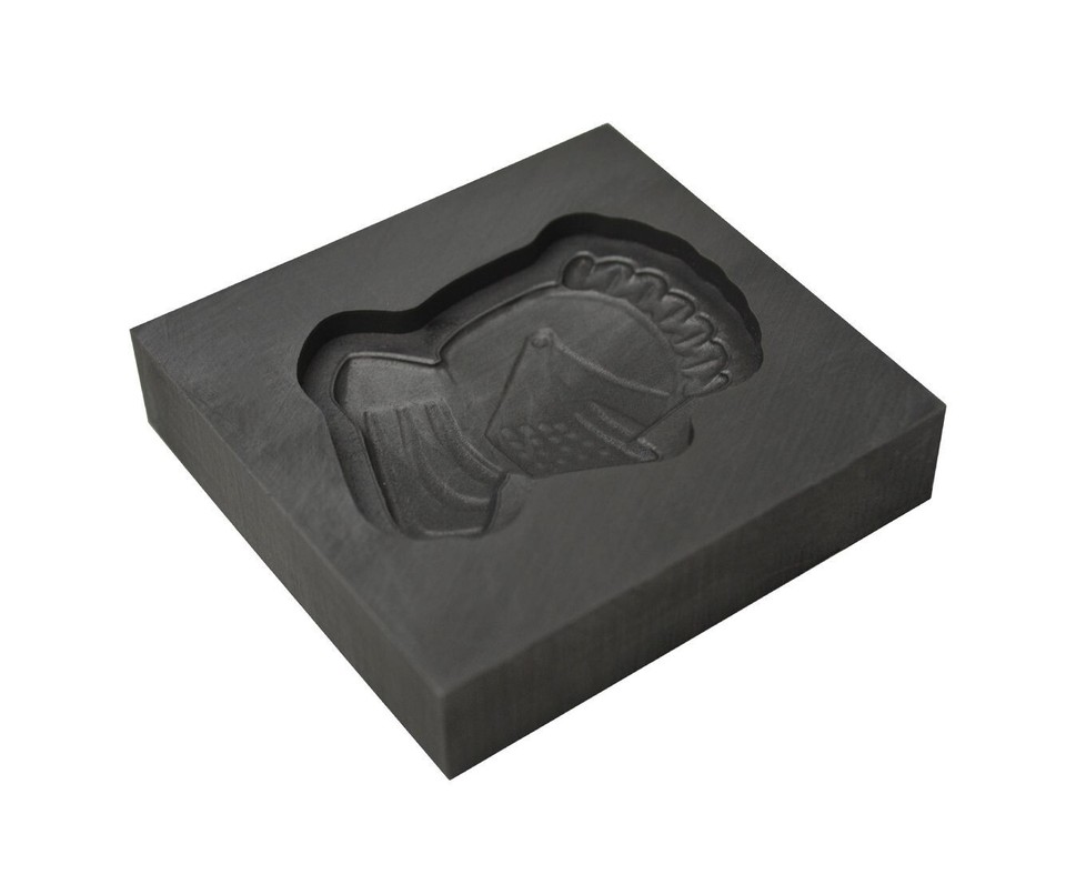 Medium - Knight Helmet 3D Graphite Ingot Mold for Precious Metal ...