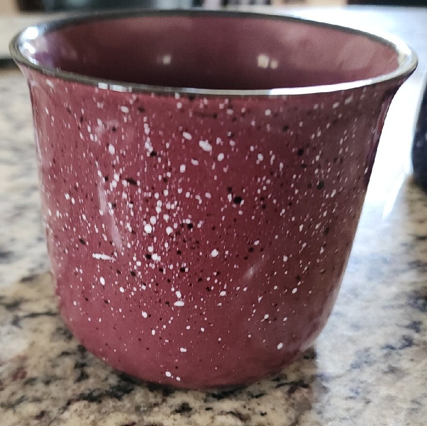 Bass Pro Shops Fishing Pink White Speckled 16oz Mug Coffee Cup Ceramic ...