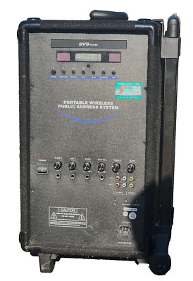 Portable Wireless Public Address System With Dvd On Wheels With Handle ...