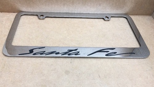 ( SANTA FE ) CHROME LICENSE PLATE FRAME-VINTAGE | eBay