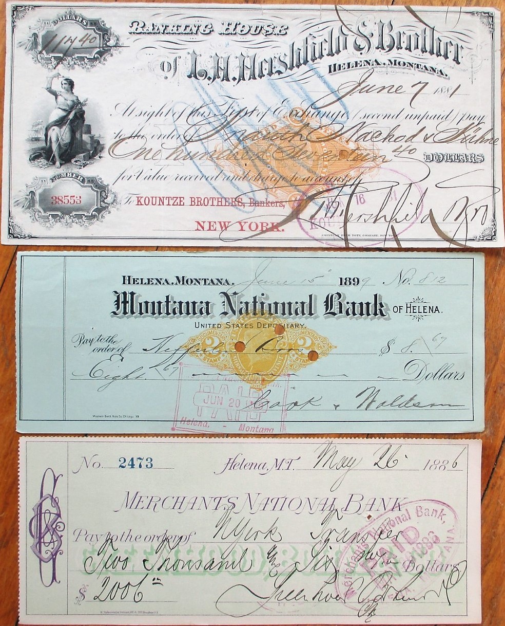 Helena, Montana MT SUPER Collection 36 DIFFERENT Bank Checks/Cheques ...
