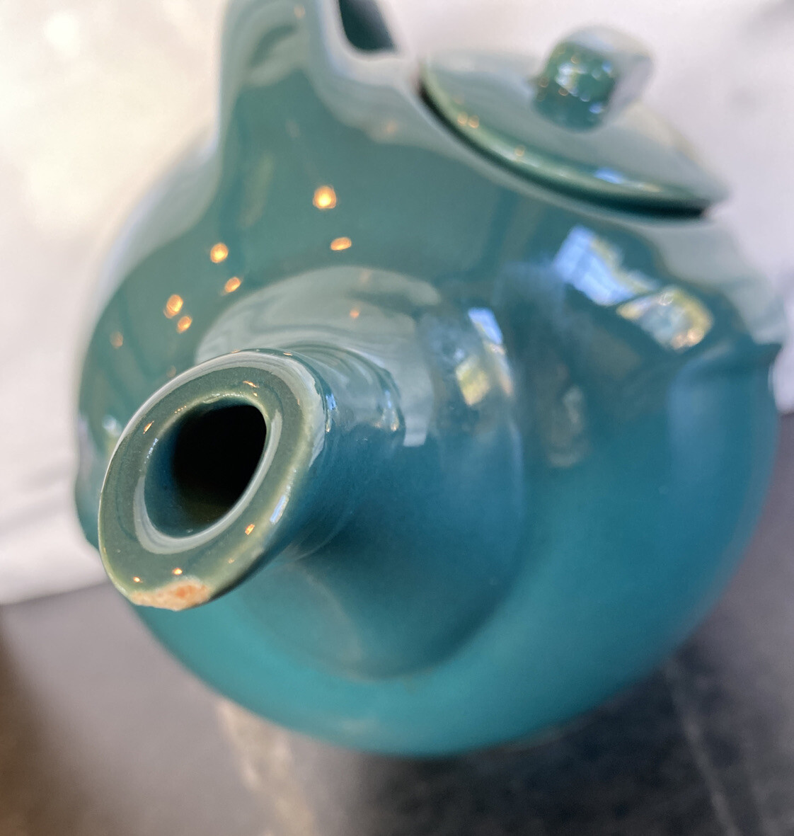 Antique Vintage? Hall Football Teapot *As Found* Teal Blue Green | eBay