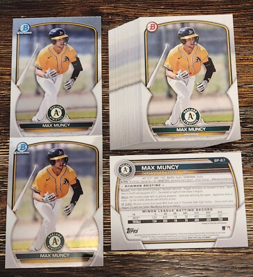 2023 Bowman Max Muncy Prospect Lot x47- 45 Paper, 2 Chrome- Oakland ...