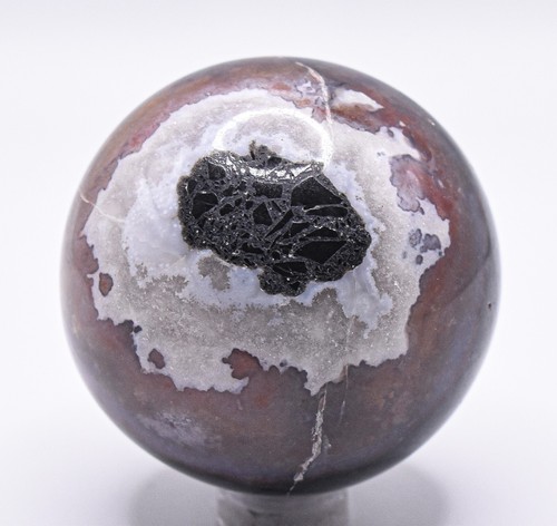 2" Multicolor Agate Sphere Polished Chalcedony w/ Quartz Crystal ...