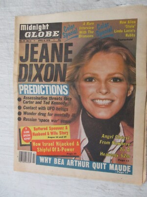 MIDNIGHT GLOBE TABLOID MAGAZINE APRIL 4, 1978 CHARLIE'S ANGELS CHERYL ...