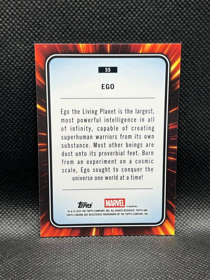 2025 Topps Chrome Marvel Ego YELLOW LAVA REFRACTOR SP #55 | eBay