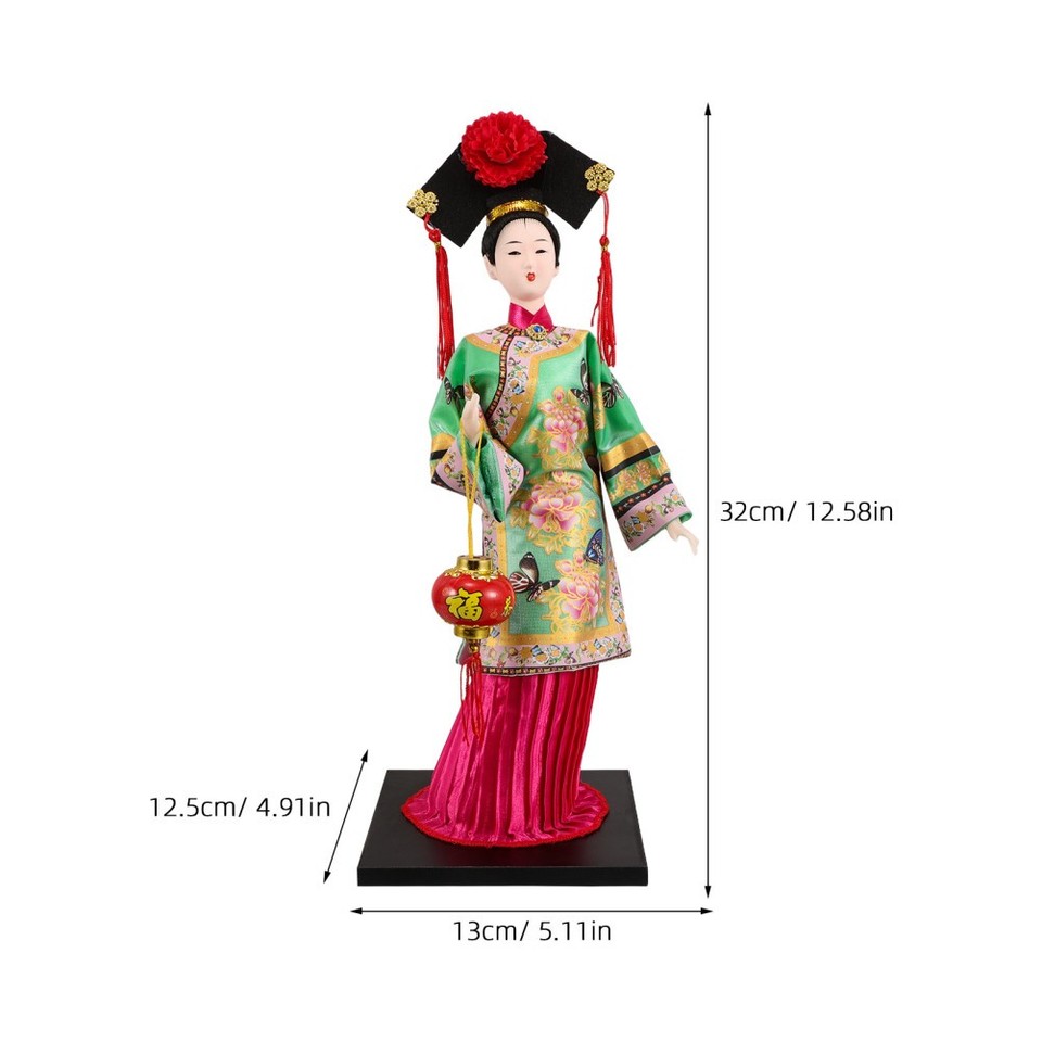 Silk Doll Figurine Chinese Handicraft Collectible Traditional Antique ...
