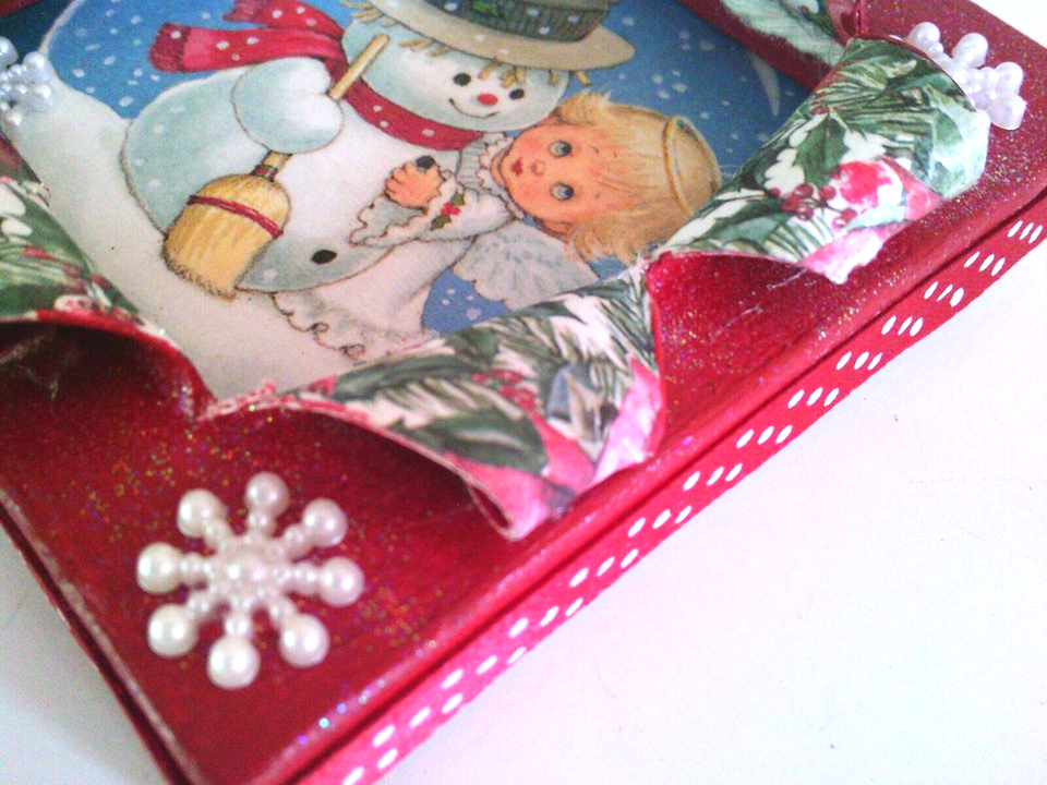 Exploding canvas Snow Angel + Snow man Busted canvas_Winter decor_gift ...