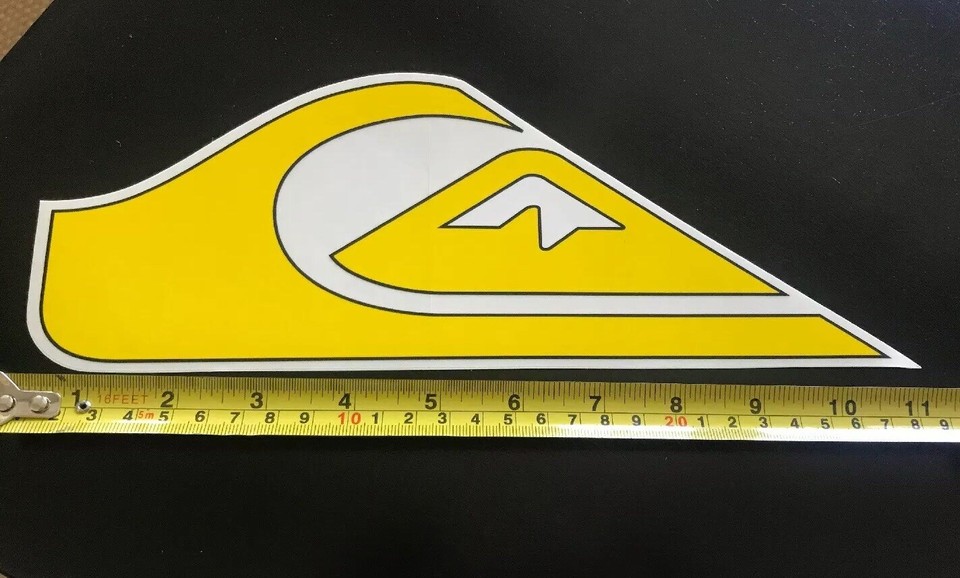 Quiksilver Yellow Team Sticker - 11" Surf - Skate - Snow - Decal | eBay