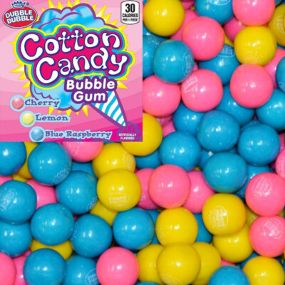 GUMBALLS COTTON CANDY BUBBLE GUM 25mm or 1 inch (57 count), 2LBS | eBay