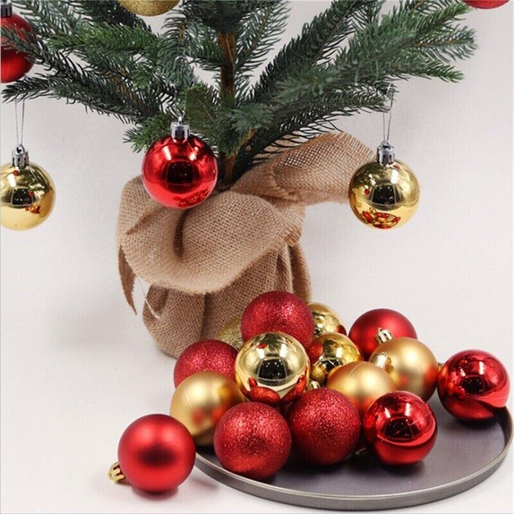 24pcs Christmas Decor Baubles Tree Hanging Balls Xmas Party Wedding ...