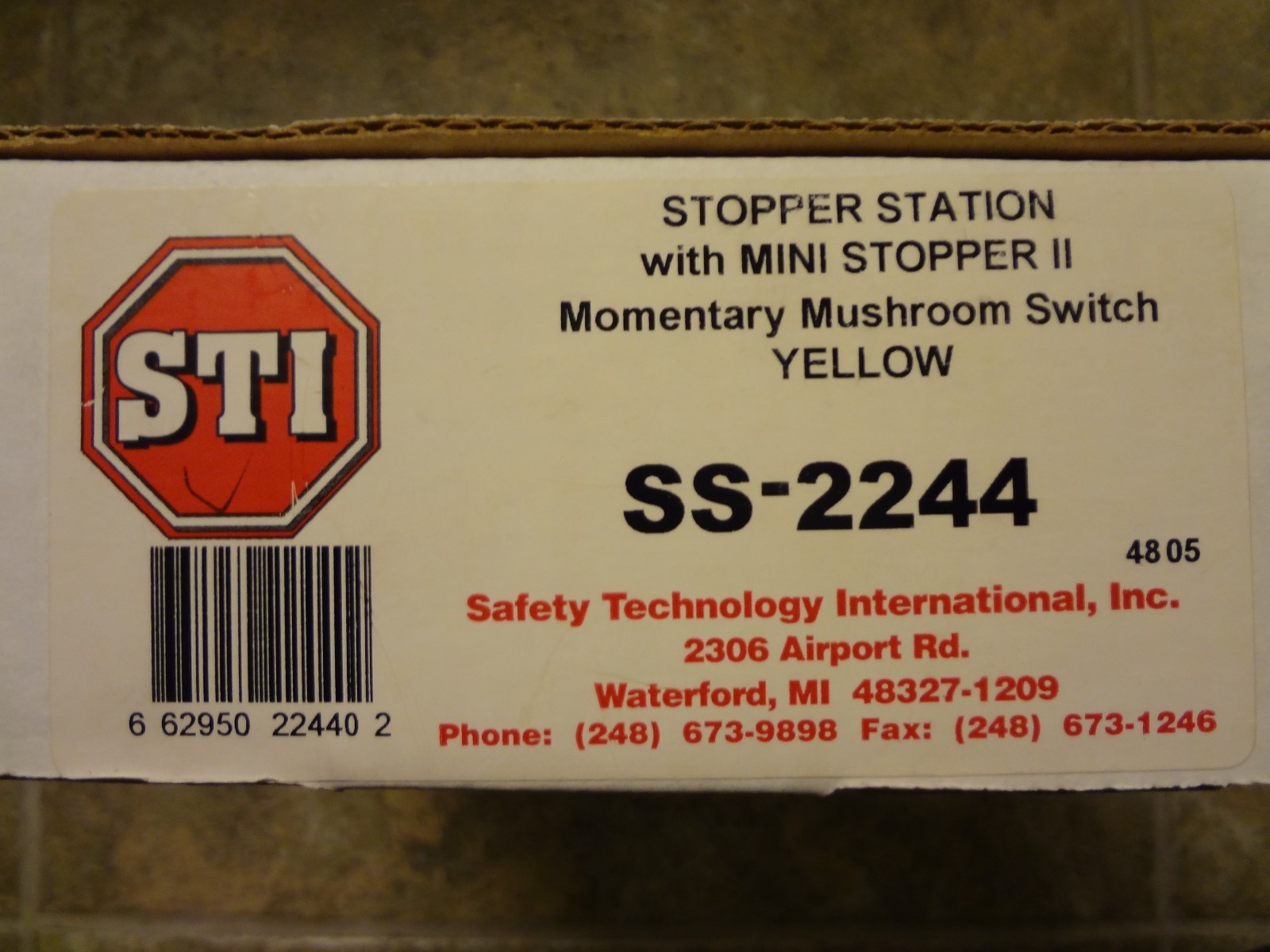 Safety Technology STI SS-2244 Stopper Station Momentary Mushroom Switch ...