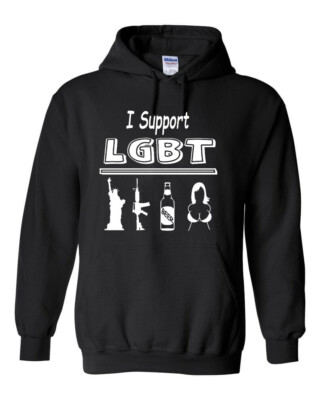 I Support LGBT - Liberty Guns Beer T*ts T-Shirt / Hoodie - Sarcastic ...