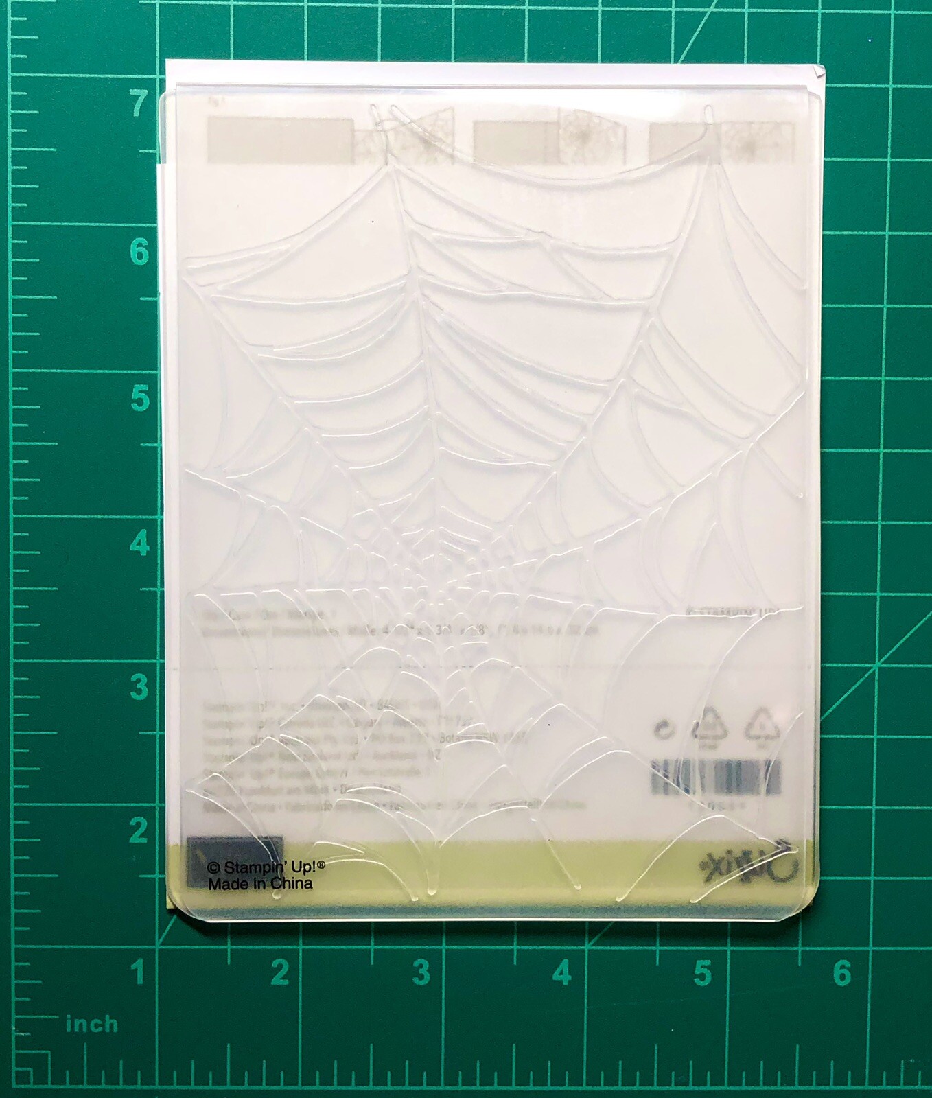 HALLOWEEN SPIDER WEB Stampin' Up! Big Shot Sizzix Impressions Embossing ...