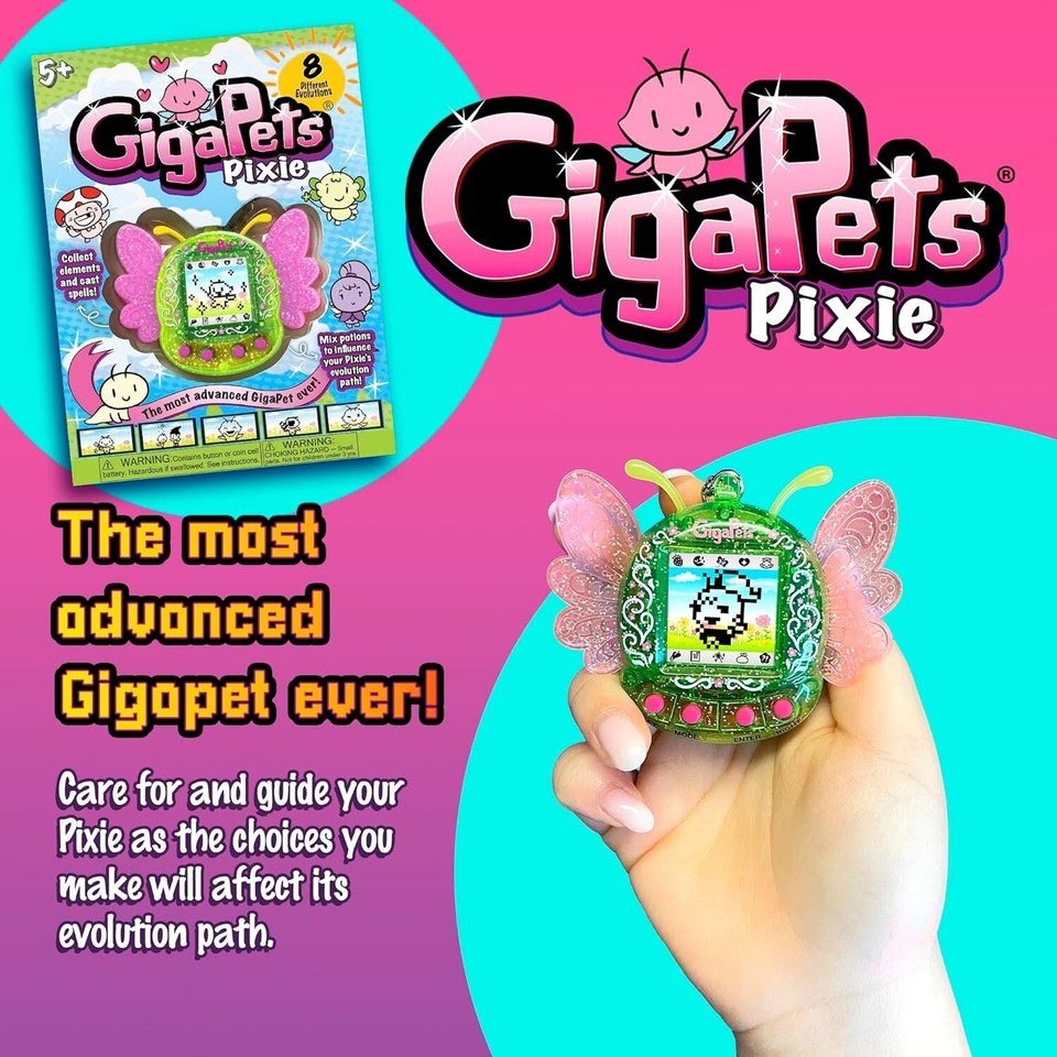 Top Secret Toys Giga Pet Virtual Pet Kids Ages 5 Up 90s Throwback Gree ...