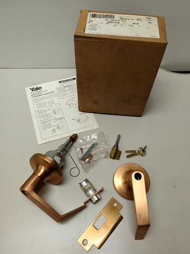 Yale 5407LN Grade -1 Entrance Cylindrical Lever Lockset 612 Finish RH ...