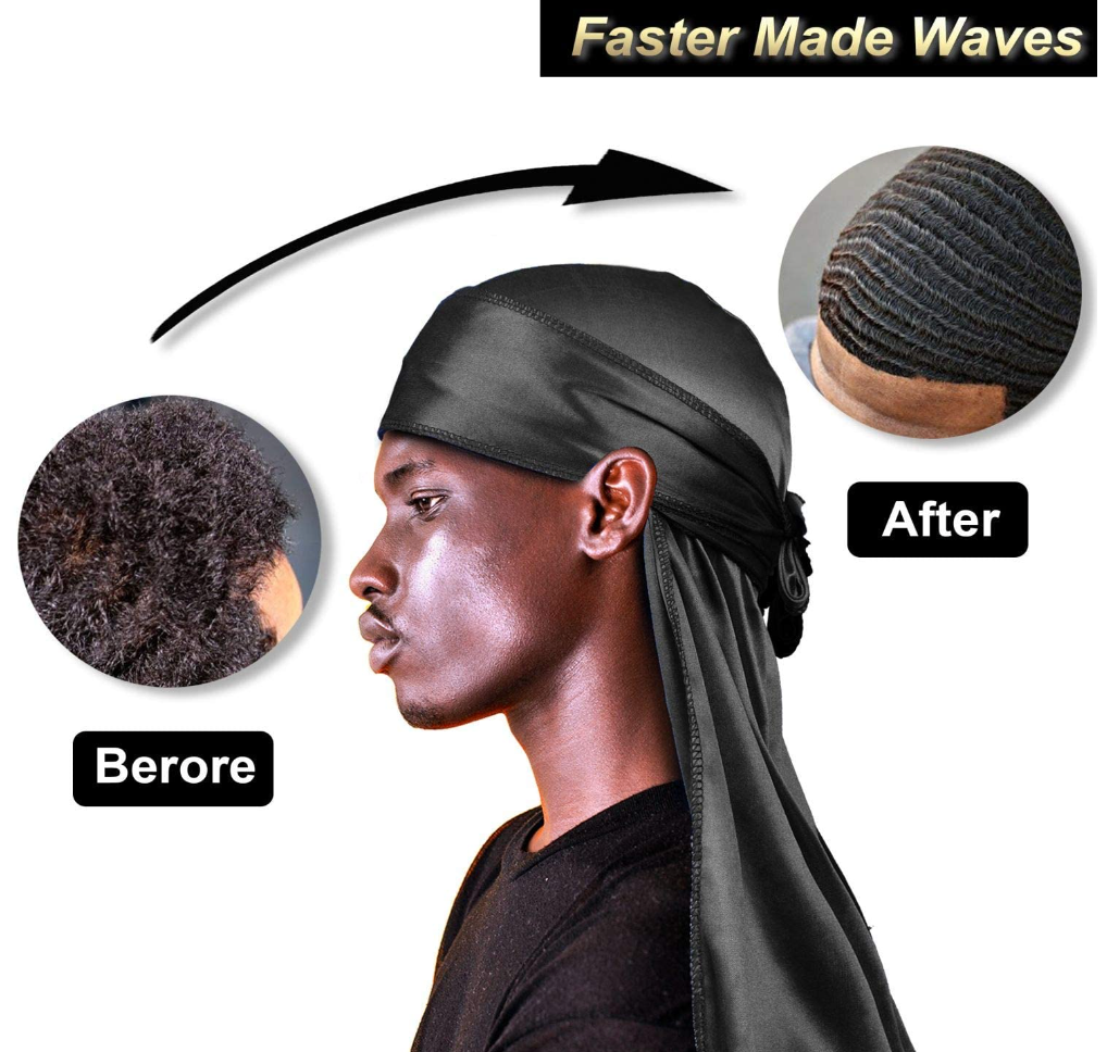 12Pcs Durag Pack, Durags for Men Silky, Silk Durag for Men Women Waves ...