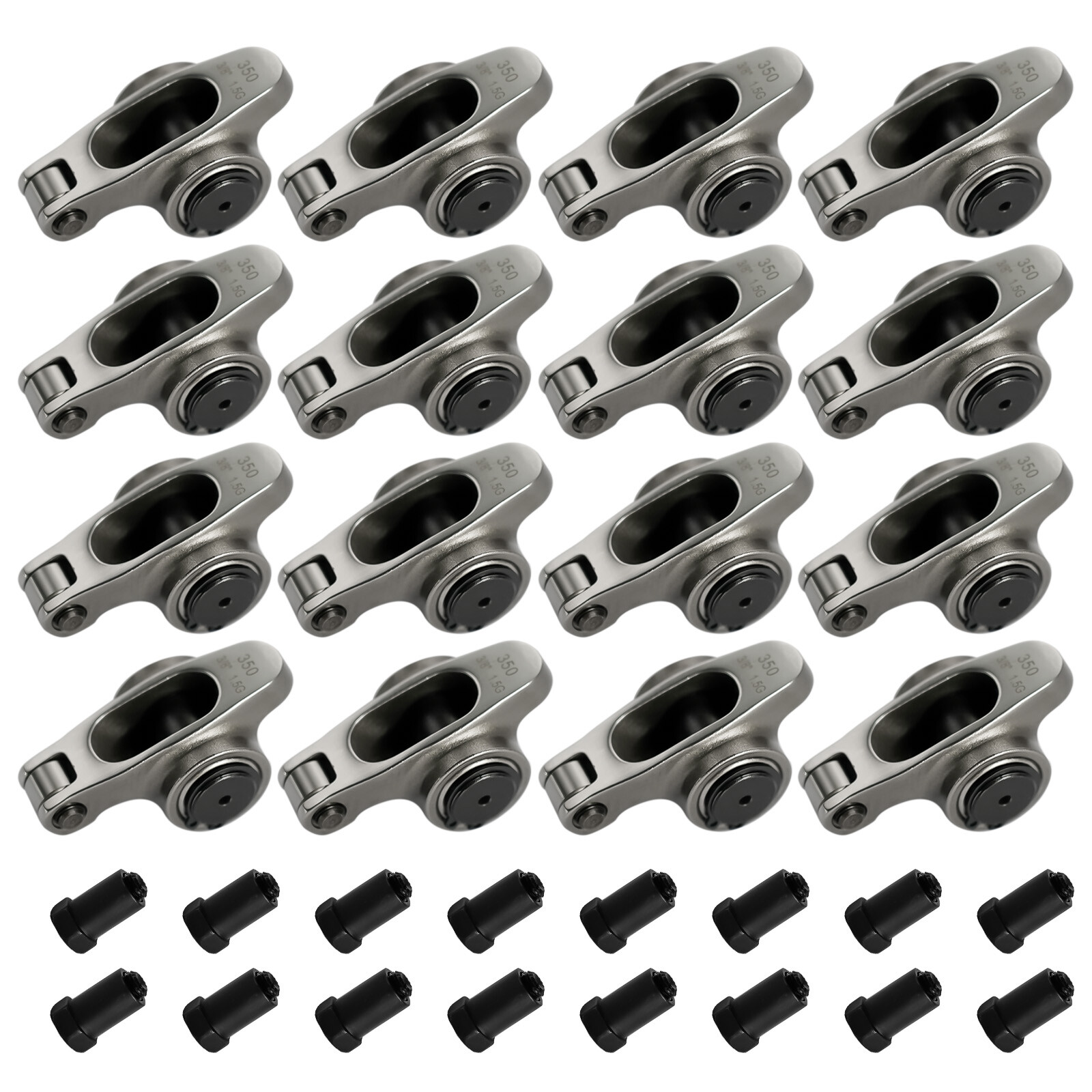 Self-Aligning Roller Rocker Arms 1.5Ratio 3/8" for Small Block Chevy ...