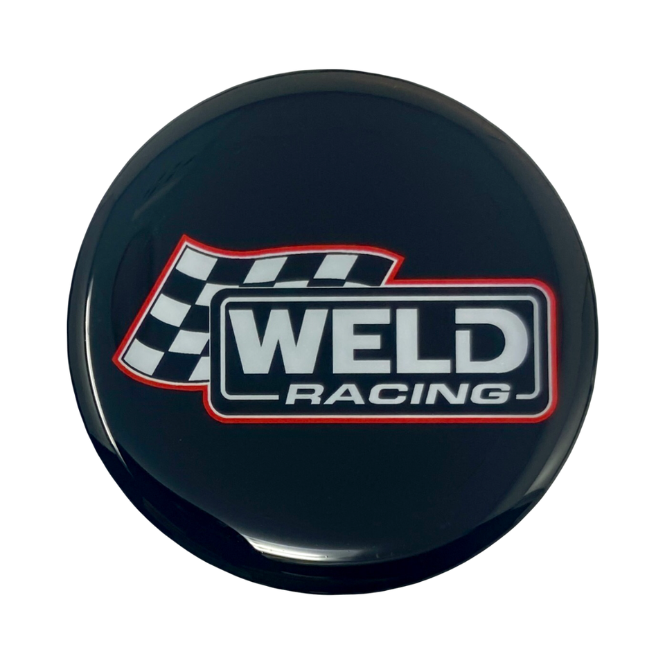 4 PCS WELD RACING WHEEL EMBLEM RIM CENTER CAP STICKER FOR PUSH TRU CAPS ...