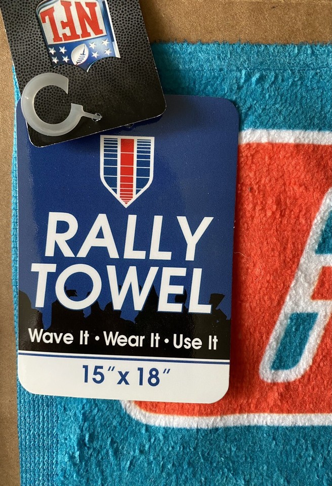 MIAMI DOLPHINS "GO FINS" 15" X 18" RALLY TOWEL *NEW* | eBay