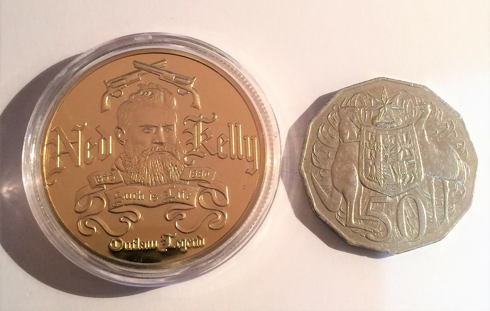 NED KELLY "Outlaw Legend" 1 Oz Coin, 24 k 999 Gold Gold Plated. Collect ...