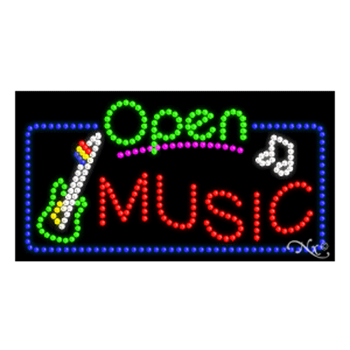 Music LED Neon Sign 32"L x 17"H #25540 | eBay
