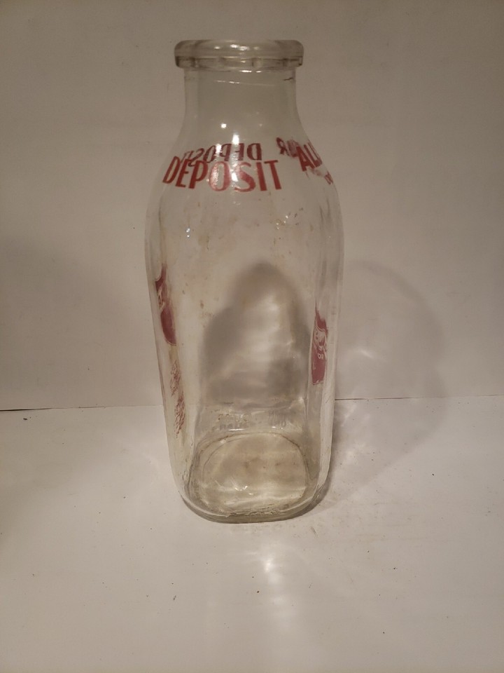 All Star Dairy - One Quart Square Milk Bottle - NJ, PA, NY?? | eBay