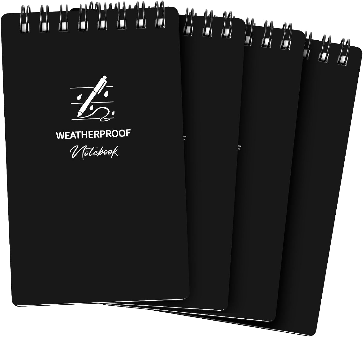 4x All-Weather Memo Paper Notepad w/ Cover Waterproof Write in the Rain ...