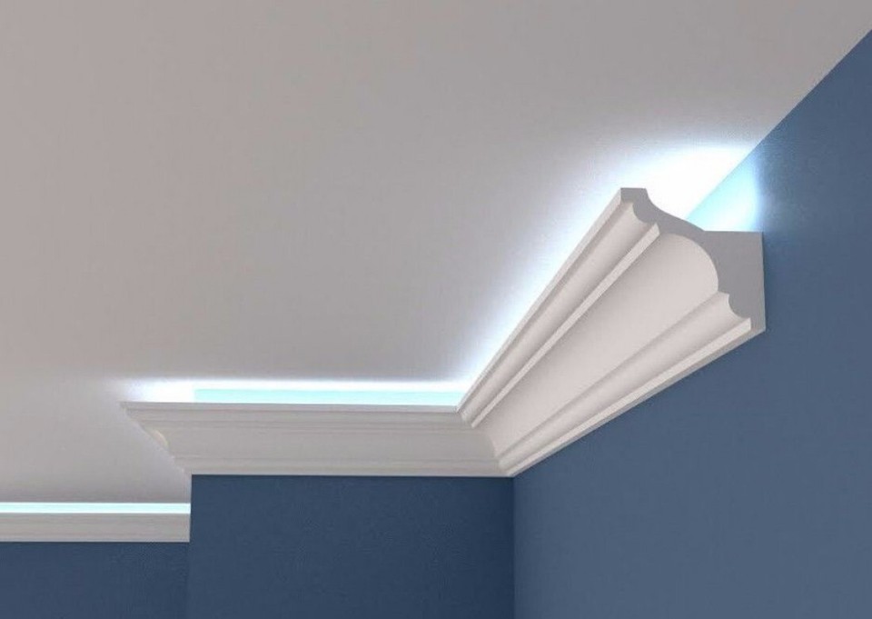 LED COVING Cornice XPS Lighting Uplight FLAT WALL SIDE-LIGHTING ...