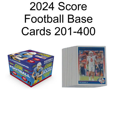 2024 Score Football | Base Cards #201 - 400 | You Pick - 25% Off ...