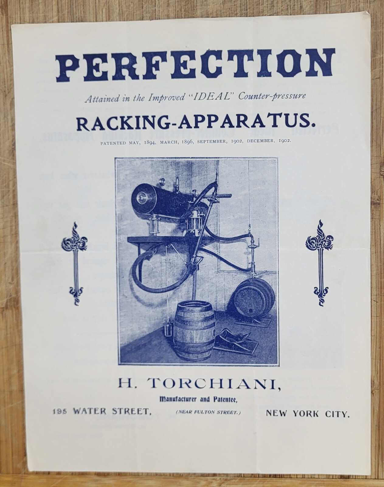1907 Letterhead New York City Torchiani Perfection Racking Aparatus | eBay