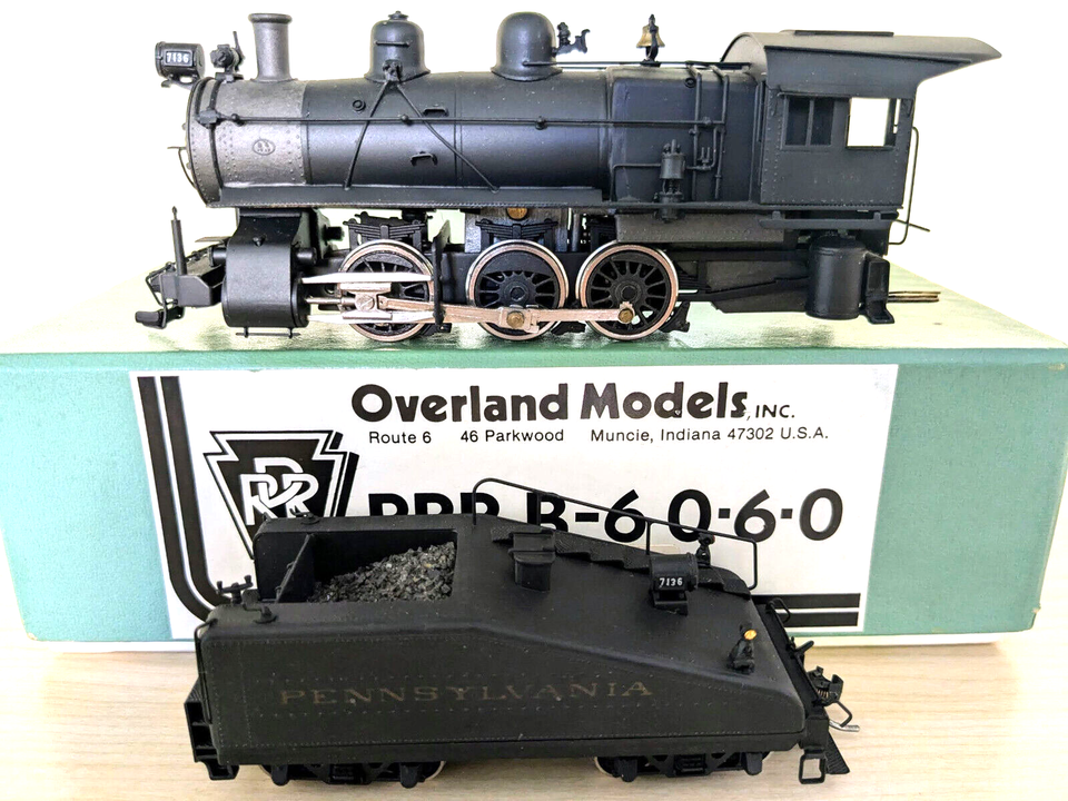 L@@@K! OVERLAND BRASS PRR CLASS B-6 0-6-0 HO *CUSTOM-PAINT *HEADLAMP ...