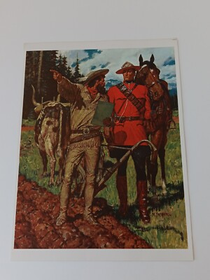 Arnold Friberg Canadian Mountie Asking For Help TNPC Art Print 12.5"x 9 ...