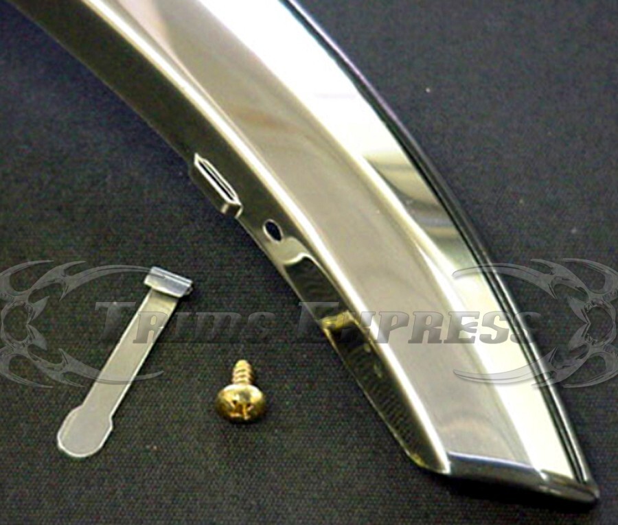 for 2005-2011 Cadillac STS Fender Well Lip Trim Stainless Steel 4Pc 1 3 ...
