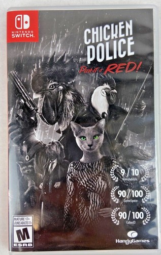 Chicken Police Paint it Red THQ Handy Games Nintendo Switch w/ Original ...