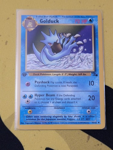 Pokémon TCG Golduck Fossil 35 Regular 1st Edition Uncommon | eBay