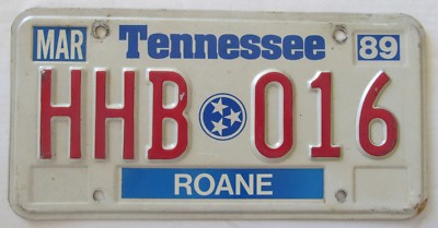 Tennessee 1989 ROANE COUNTY License Plate HIGH QUALITY # HHB-016 | eBay