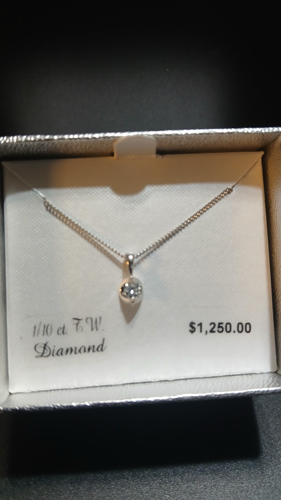 14k White Gold Pendant 110 Ct T.w. Diamond 17" Chain $1250 Msrp | eBay