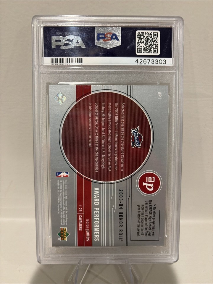 2003 Upper Deck Honor Roll LeBron James Award Performers PSA 10 #AP-1 ...