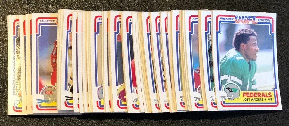 1984 Topps USFL Football Trading Card Set Missing Only 33 Cards of the ...