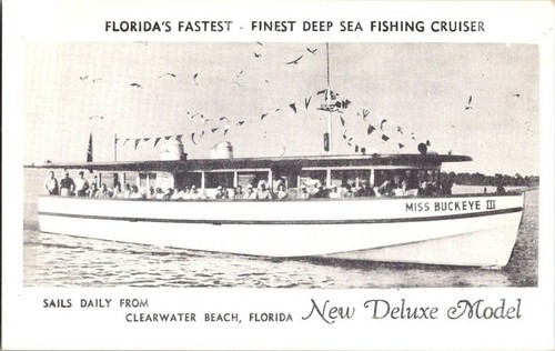 Clearwater Beach Florida FL : BOAT SCENE d/01 AV6732 | eBay