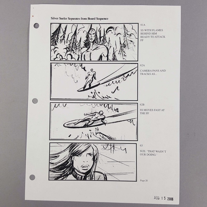 Fantastic Four RotSS Storyboard Silver Surfer Charges at FF Sue Storm ...